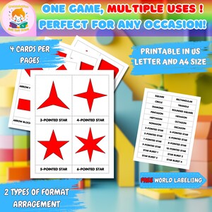 Printable Montessori Flash Card, 40 Shape Learning Card & Practice ...