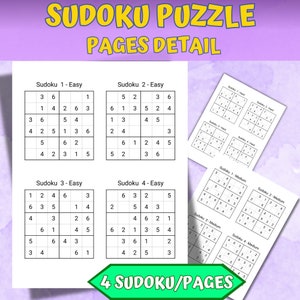 Printable Sudoku 6x6 for Kids | 240 Puzzles With Solutions | Easy ...