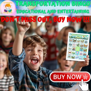 Printable Transportation Bingo Game, 35 Unique Bingo, Educational Fun ...