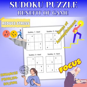 360 Sudoku Puzzles 4x4 for Adult | Easy, Medium, Hard Level | Brain ...