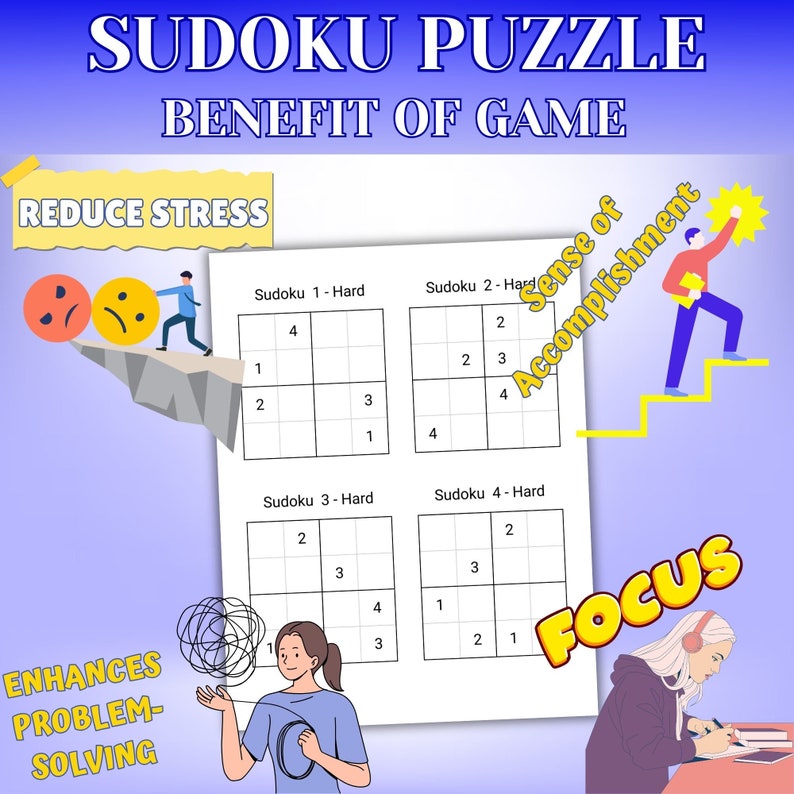 360 Sudoku Puzzles 4x4 for Adult | Easy, Medium, Hard Level | Brain ...