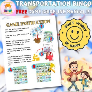 Printable Transportation Bingo Game, 35 Unique Bingo, Educational Fun ...