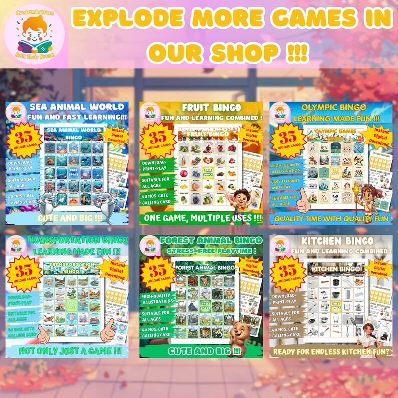 Printable Sea Animal Bingo Game, 35 Unique Bingo, Educational Fun for ...