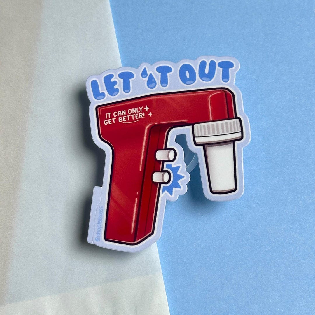 Let It Out Serological Pipette Vinyl Sticker | Funny Science Stickers ...
