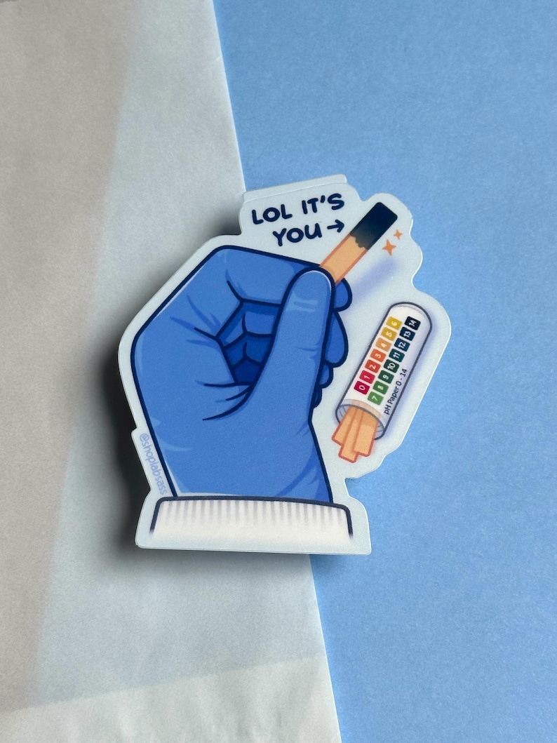 Basic AF Ph Vinyl Sticker | Funny Science Stickers, Cute Science ...