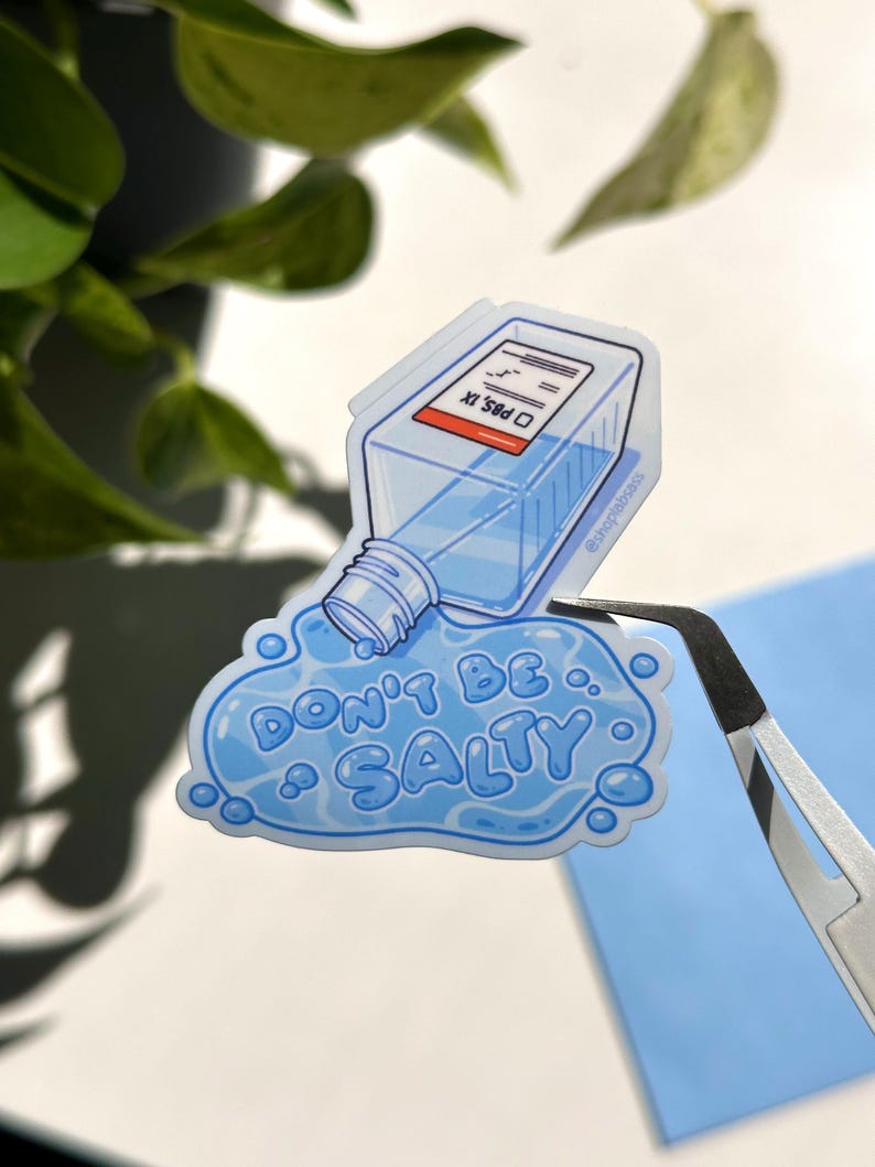 Don't Be Salty Vinyl Sticker Funny Science Stickers, Cute Science ...