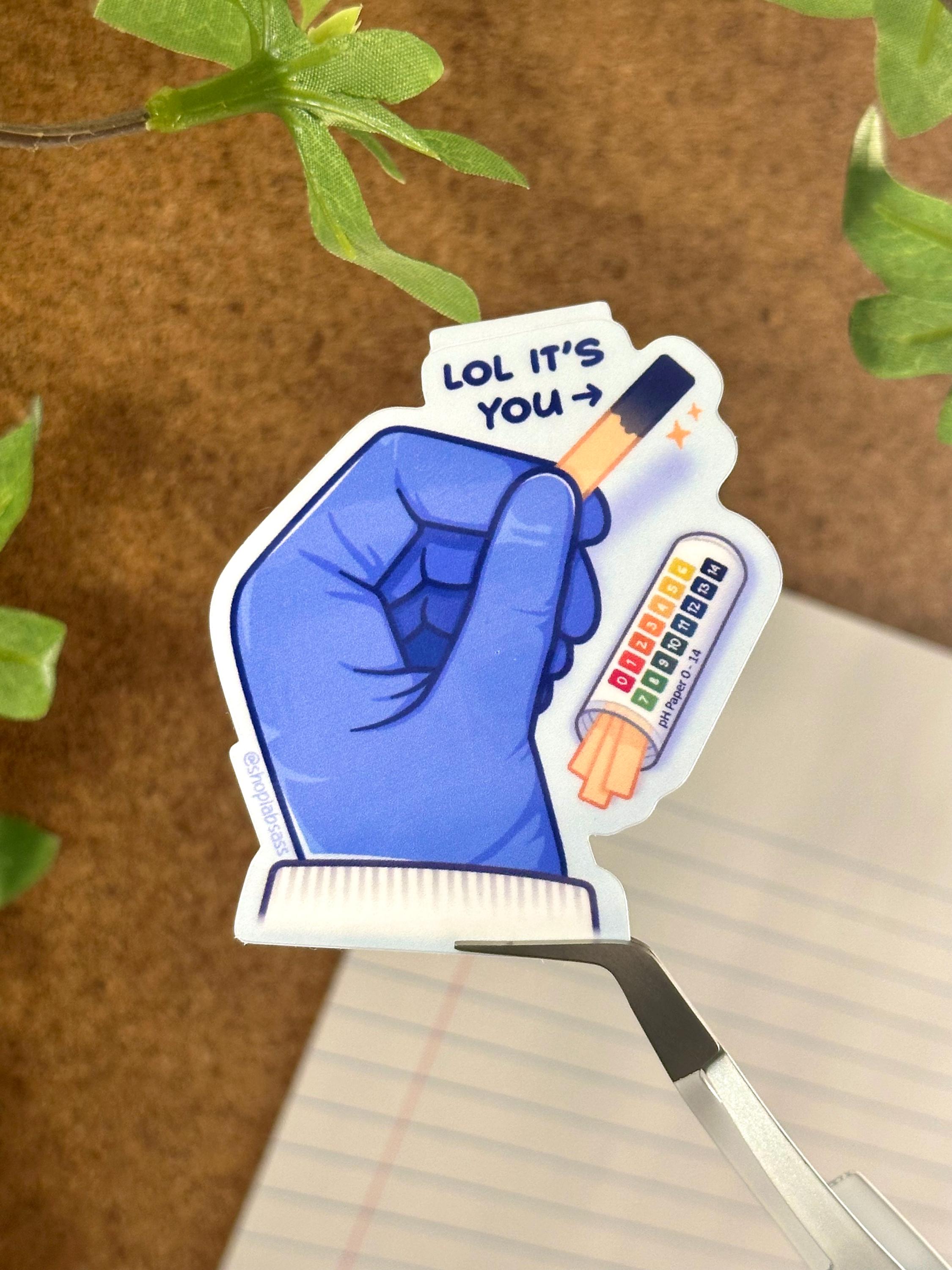 Basic AF Ph Vinyl Sticker | Funny Science Stickers, Cute Science ...
