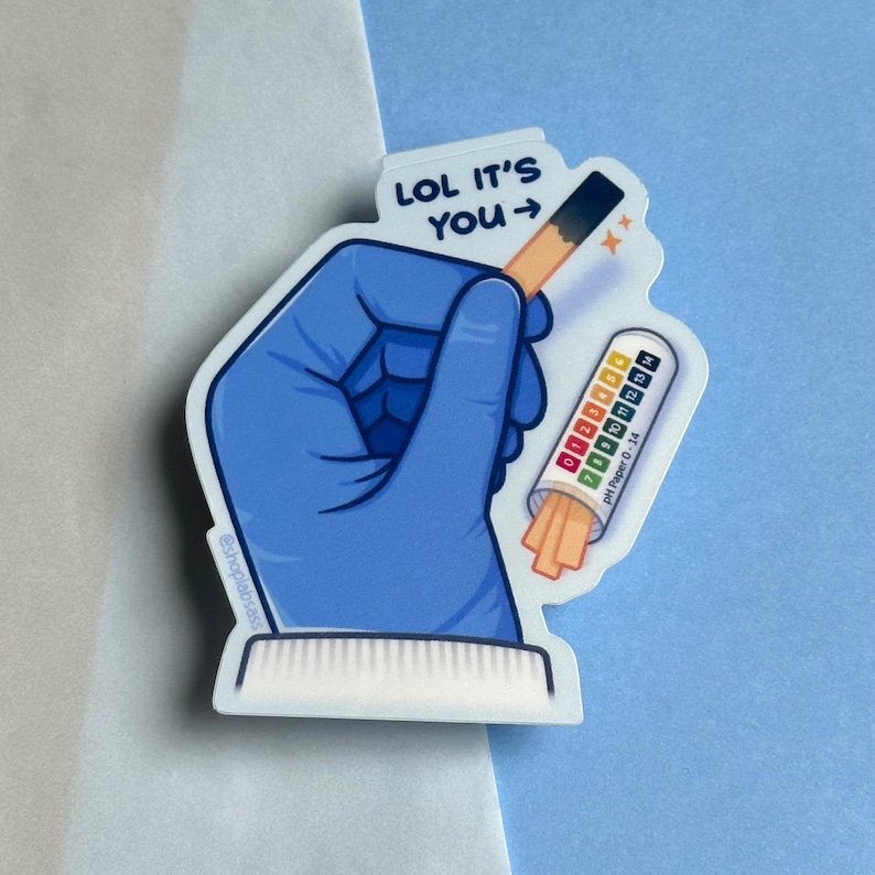 Basic AF Ph Vinyl Sticker | Funny Science Stickers, Cute Science ...