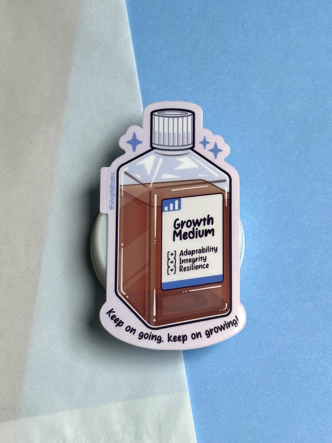 Growth Medium Brown Vinyl Sticker | Funny Science Stickers, Cute ...