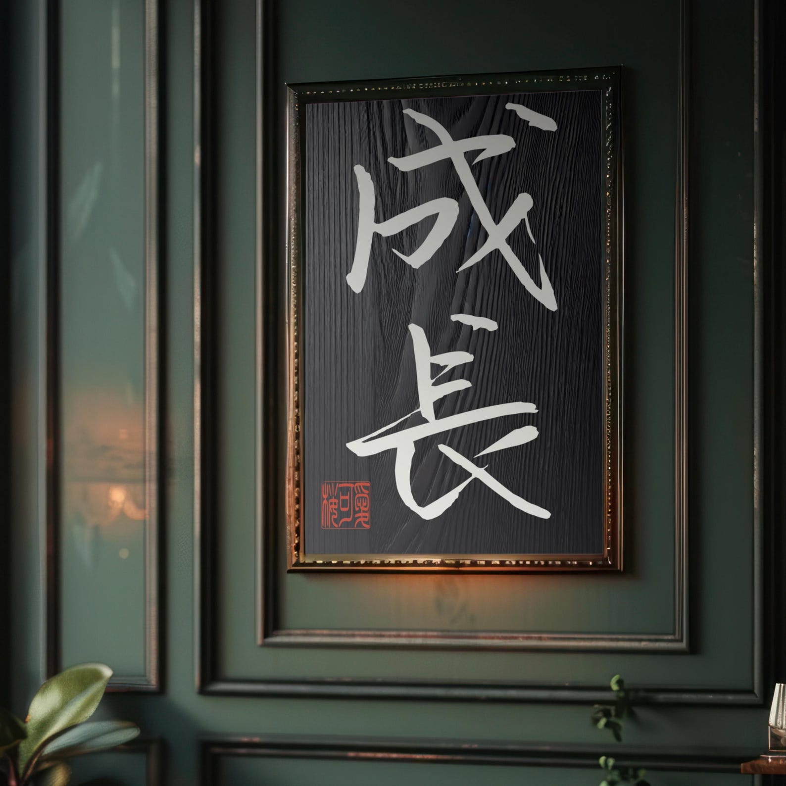 Japanese Calligraphy Wall Art - "growth" Kanji Design PDF, Jpeg. Pulse ...