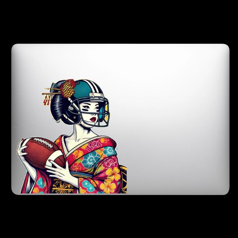 Geisha Sports Laptop Stickers PNG Set 5 Sports Decals for DIY Football ...