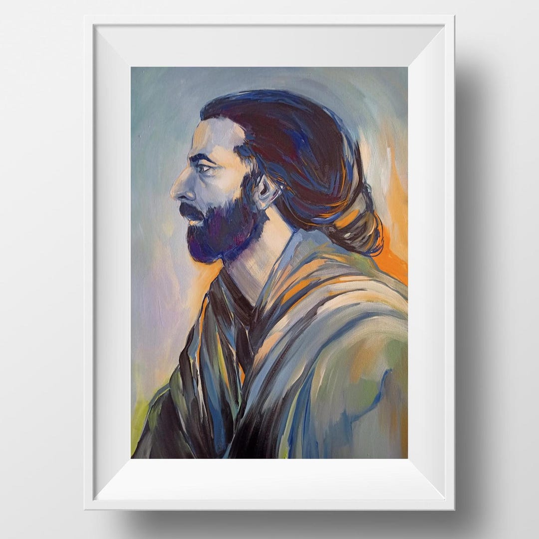 Male Portrait Oil Painting, Original Impressionist Man Bust Figure ...