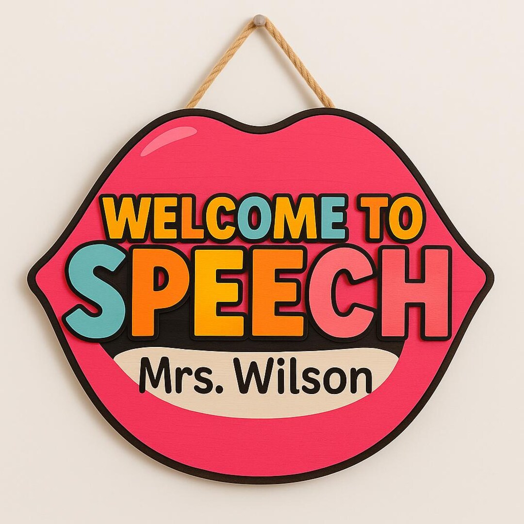 Welcome to Speech Door Sign, Speech Therapy Sign, Speech Language ...