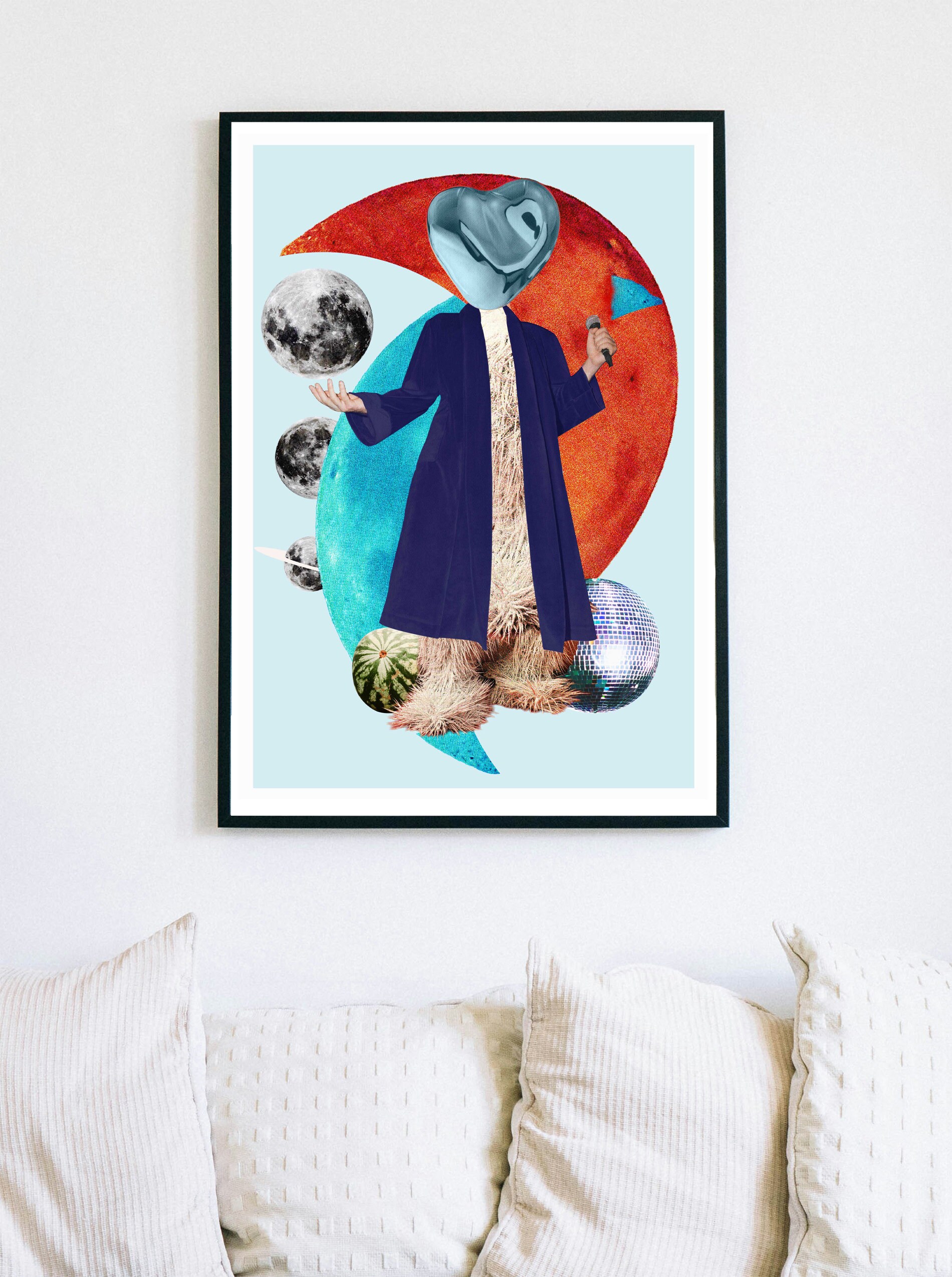 Wall Collage Art Moons, Collage Poster, Poster Art, Collage Arte, Bed ...