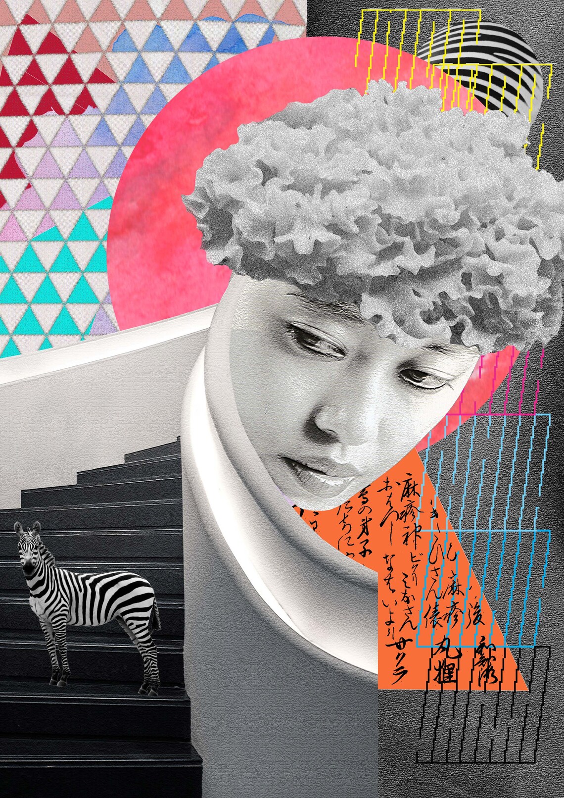 Wall Collage Art Zebra, Collage Poster, Poster Art, Collage Arte, Bed ...