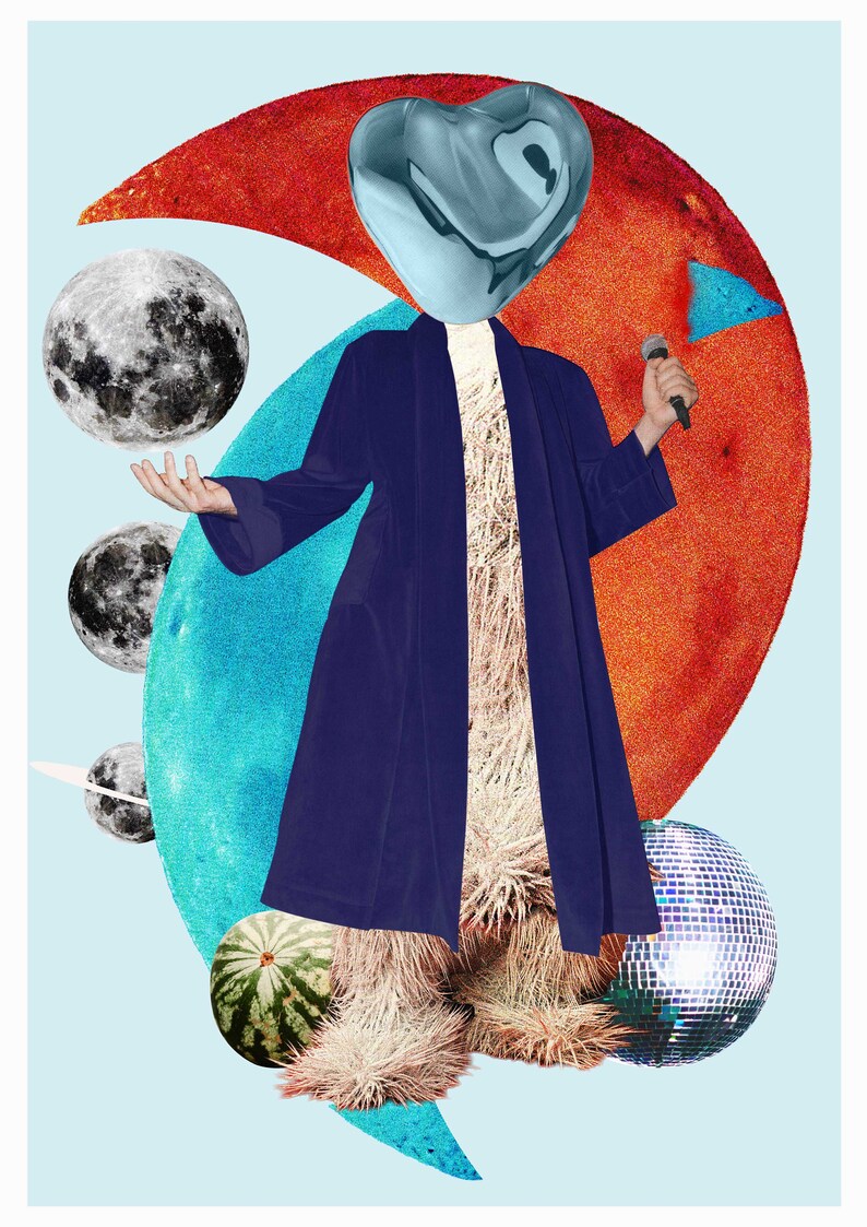 Wall Collage Art Moons, Collage Poster, Poster Art, Collage Arte, Bed ...