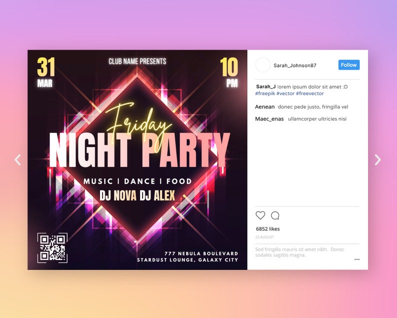 Editable Summer Day Club Flyer Template for Canva, DIY Event Party ...