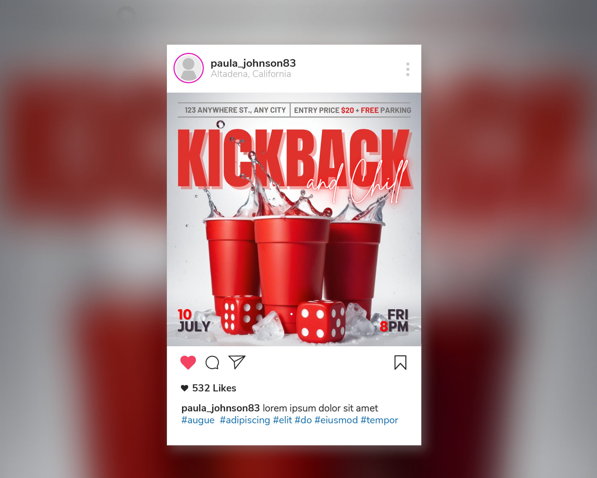 Editable Summer Kickback Club Flyer Template for CANVA, DIY Event Party ...