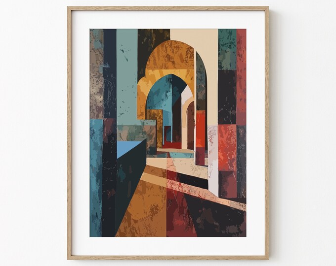 Old City, Medina Print, Islamic Geometric Artwork, Islamic Art Poster ...
