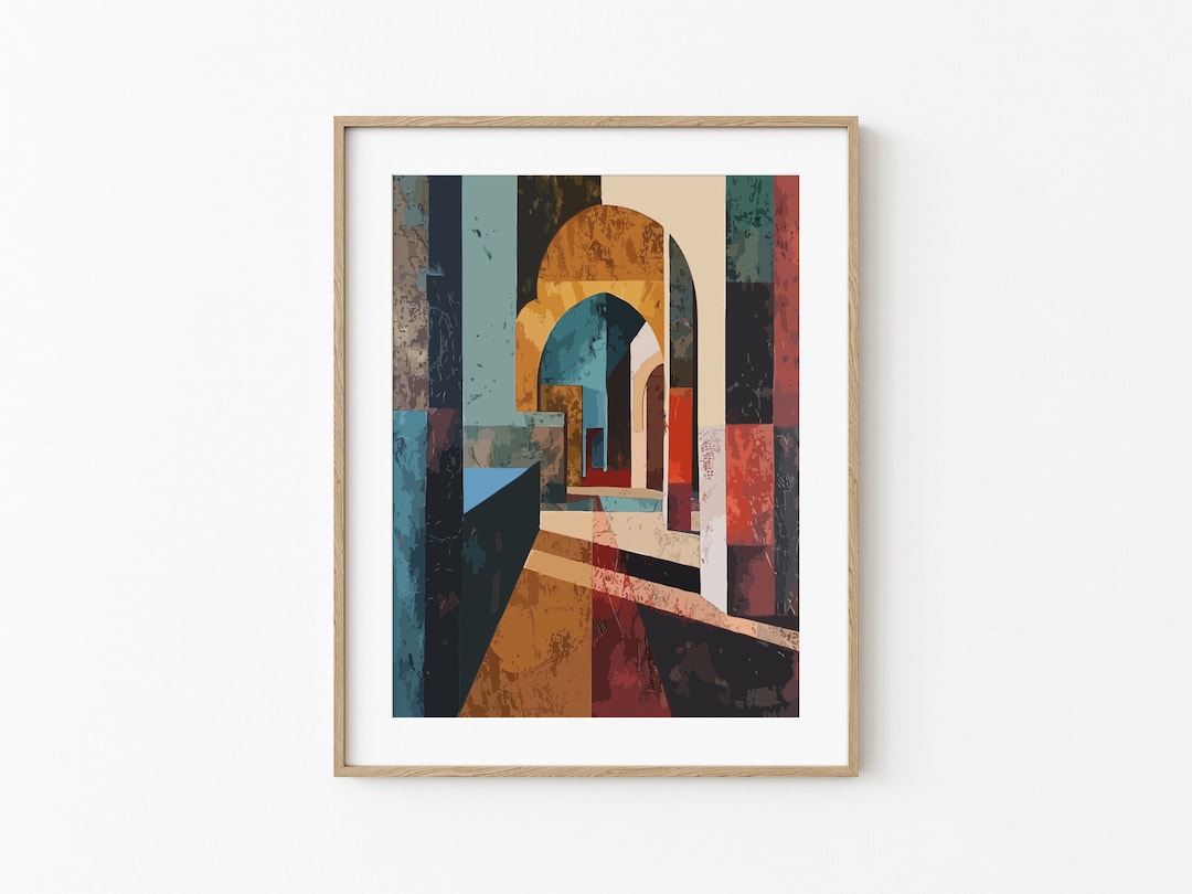 Old City, Medina Print, Islamic Geometric Artwork, Islamic Art Poster ...