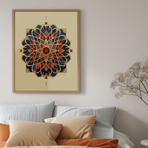 Traditional Islamic Pattern Print, Islamic Geometric Artwork, Islamic ...