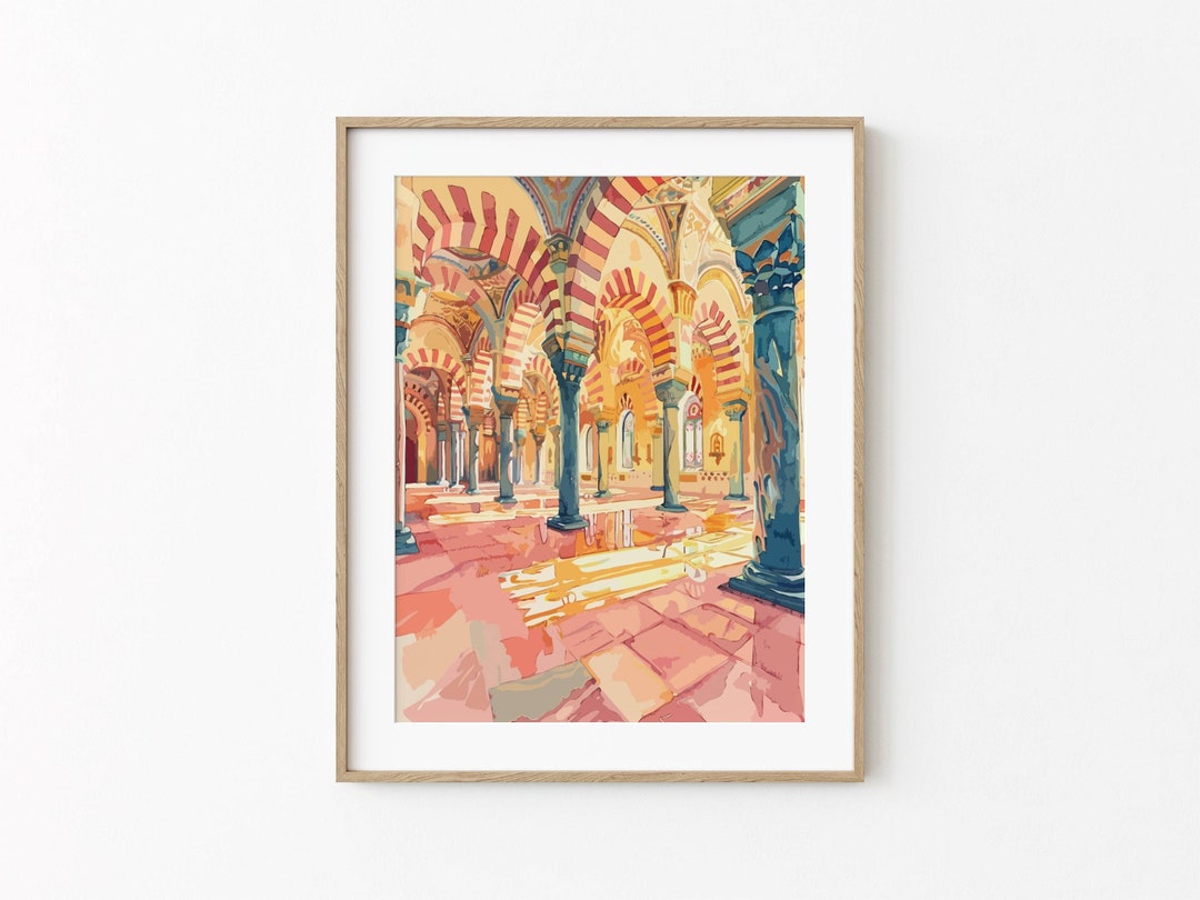 Mosque Cathedral of Cordoba Art Print, Spanish Heritage Wall Decor ...