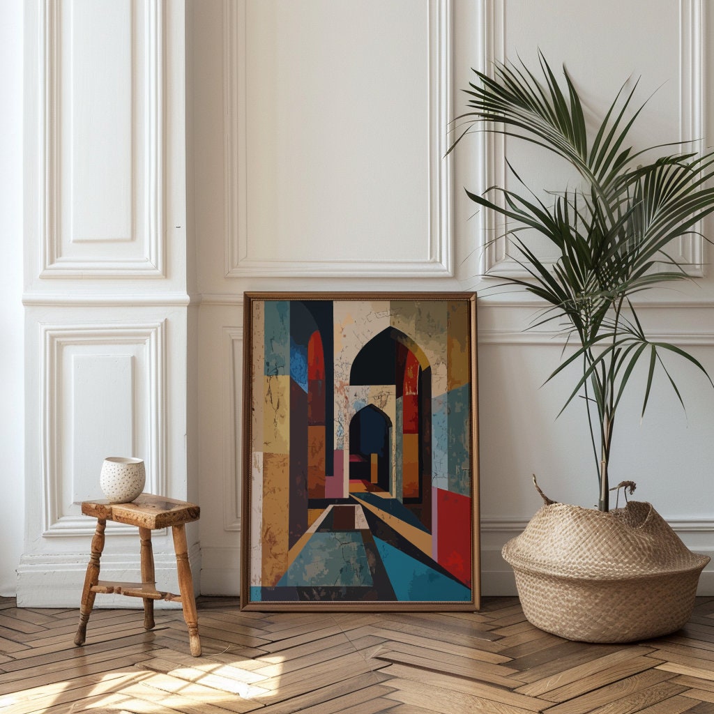 Old Medina City, Islamic Geometric Artwork, Islamic Art Poster, Arabic ...