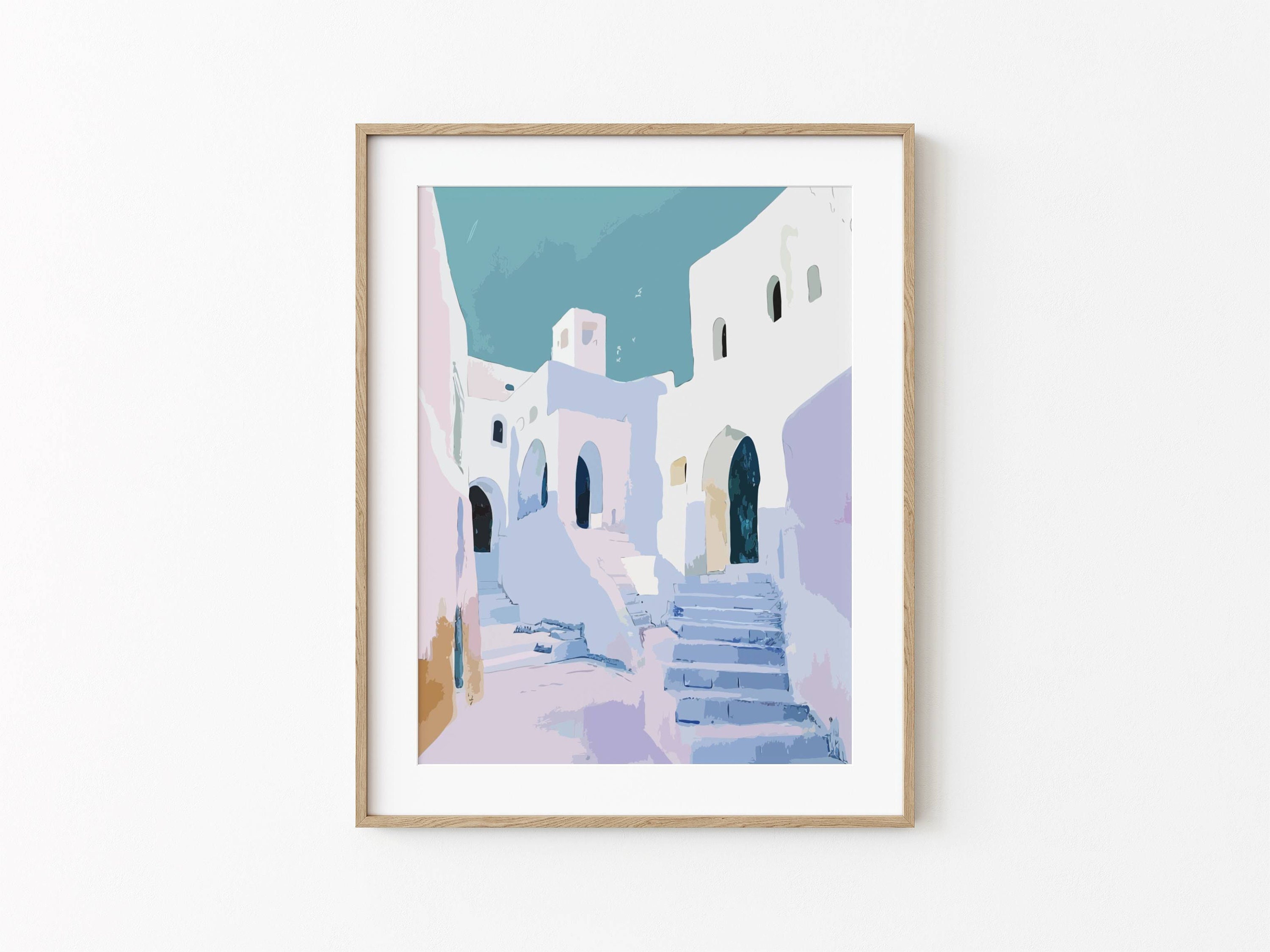 Old Tunisian City Art Print, Tunisian Architecture Wall Decor, Historic ...