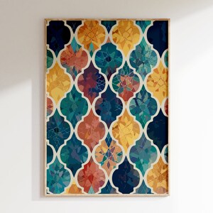 Traditional Islamic Pattern Print, Islamic Geometric Artwork, Islamic ...