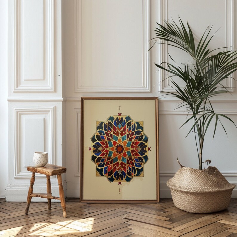 Traditional Islamic Pattern Print, Islamic Geometric Artwork, Islamic ...