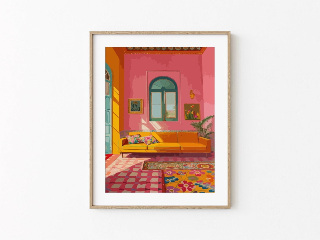 Anderson Living Room Style Art Print, Modern Interior Wall Decor ...