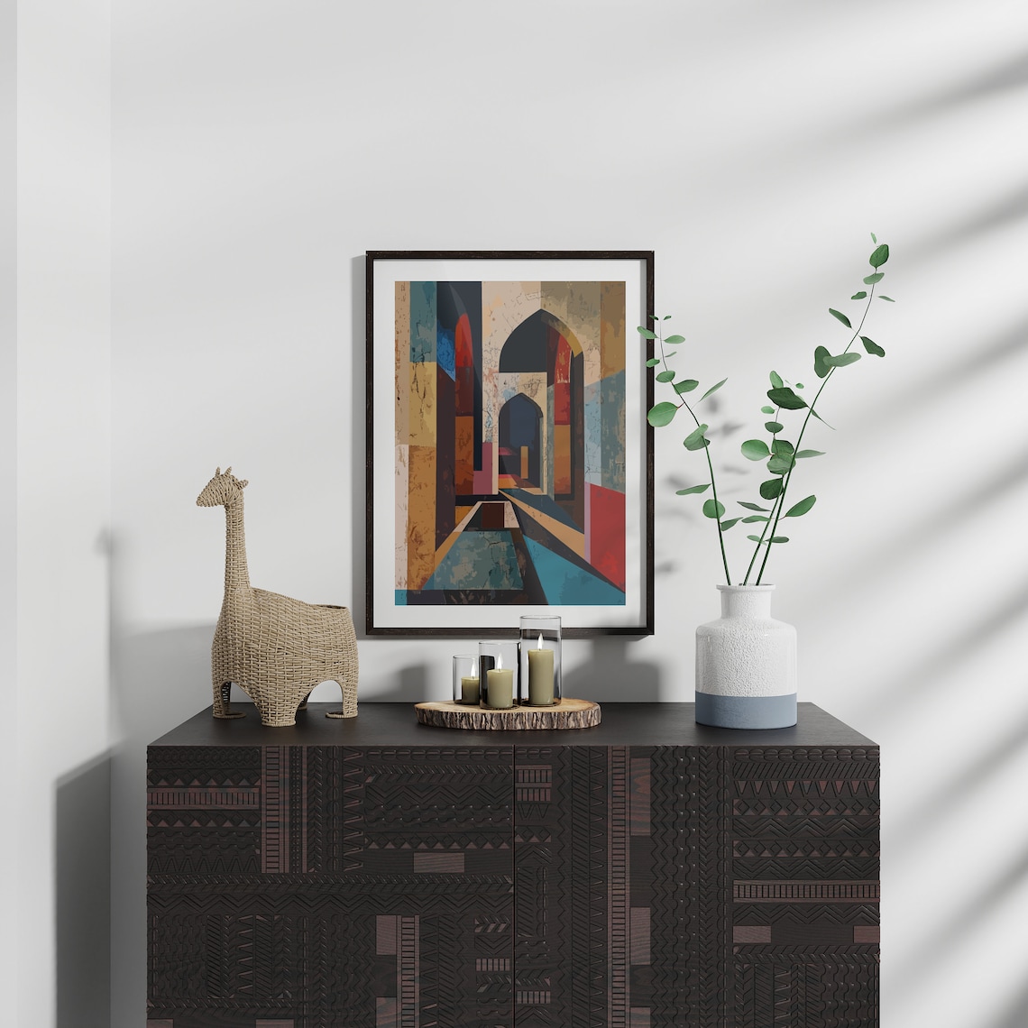 Old Medina City, Islamic Geometric Artwork, Islamic Art Poster, Arabic ...