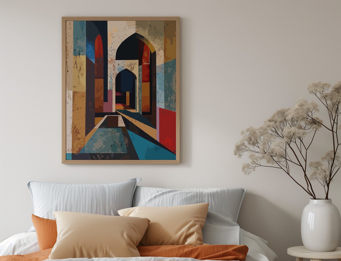 Old Medina City, Islamic Geometric Artwork, Islamic Art Poster, Arabic ...
