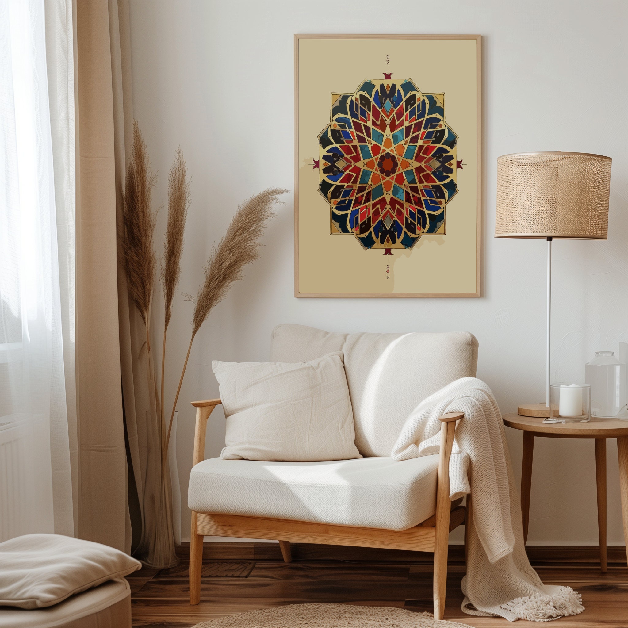 Traditional Islamic Pattern Print, Islamic Geometric Artwork, Islamic ...