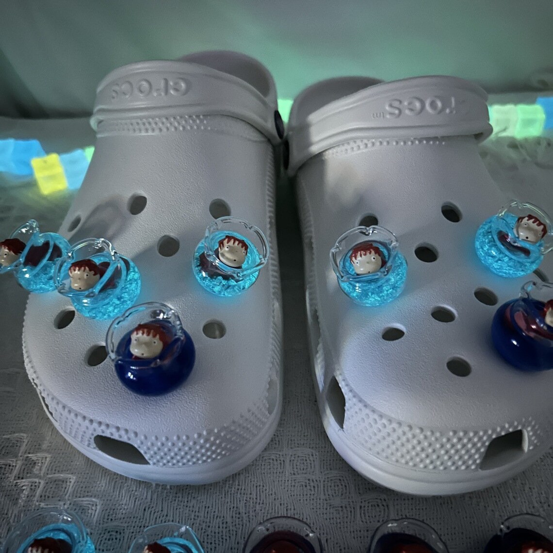 Fluorescent Ponyo in Fish Tank Shoe Charms Croc Pins High Quality ...