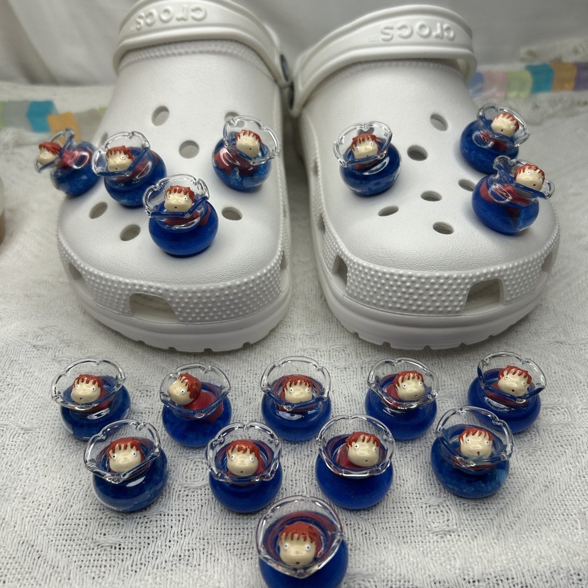 Fluorescent Ponyo in Fish Tank Shoe Charms Croc Pins High Quality ...