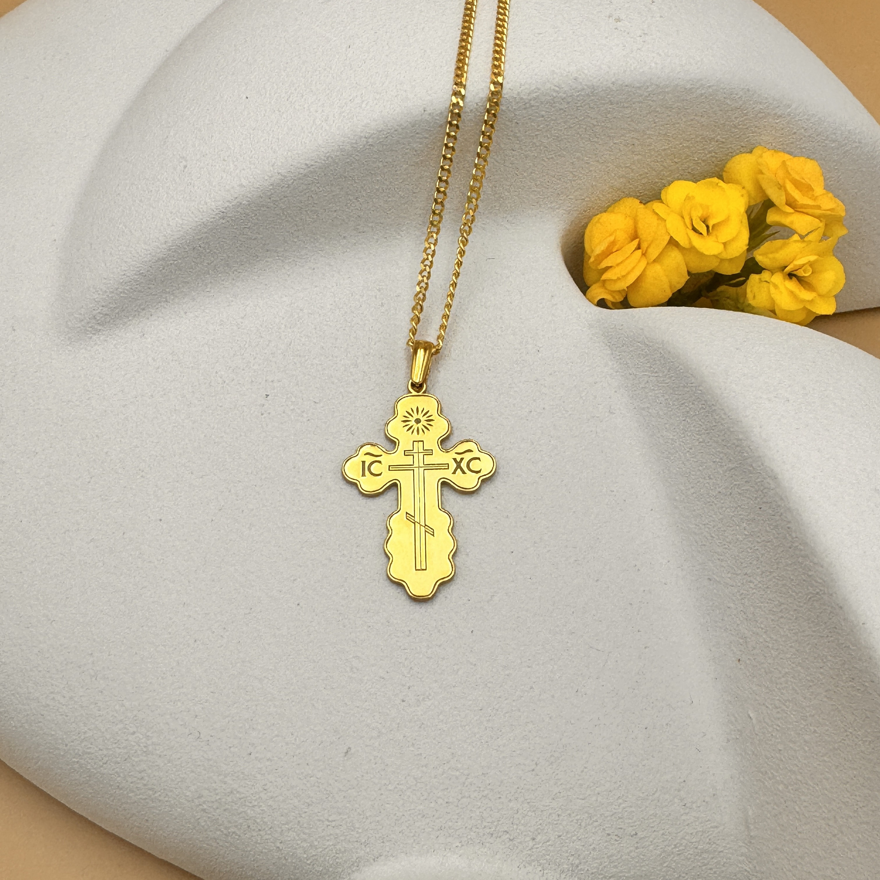 Christian Eastern Orthodox Cross Necklace IC NC NIKA Religious Jewelry ...