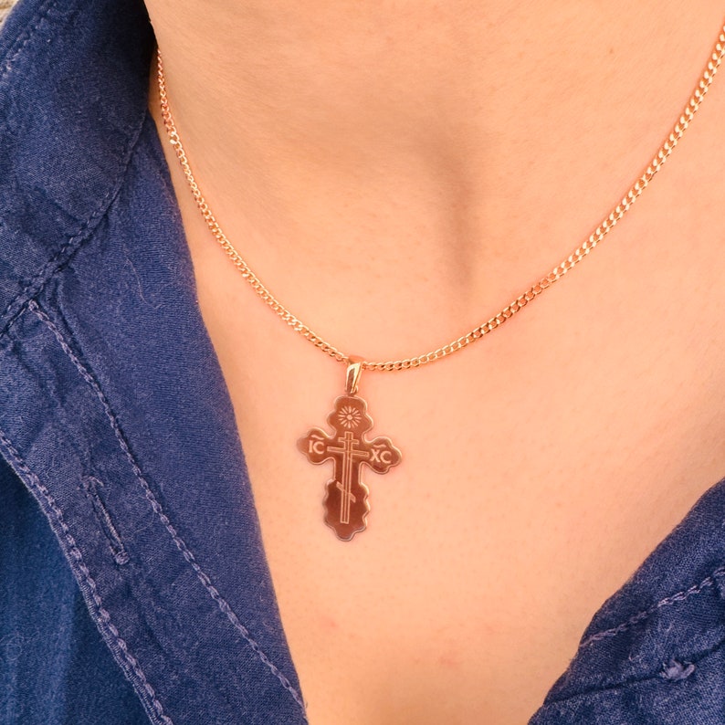 Christian Eastern Orthodox Cross Necklace IC NC NIKA Religious Jewelry ...