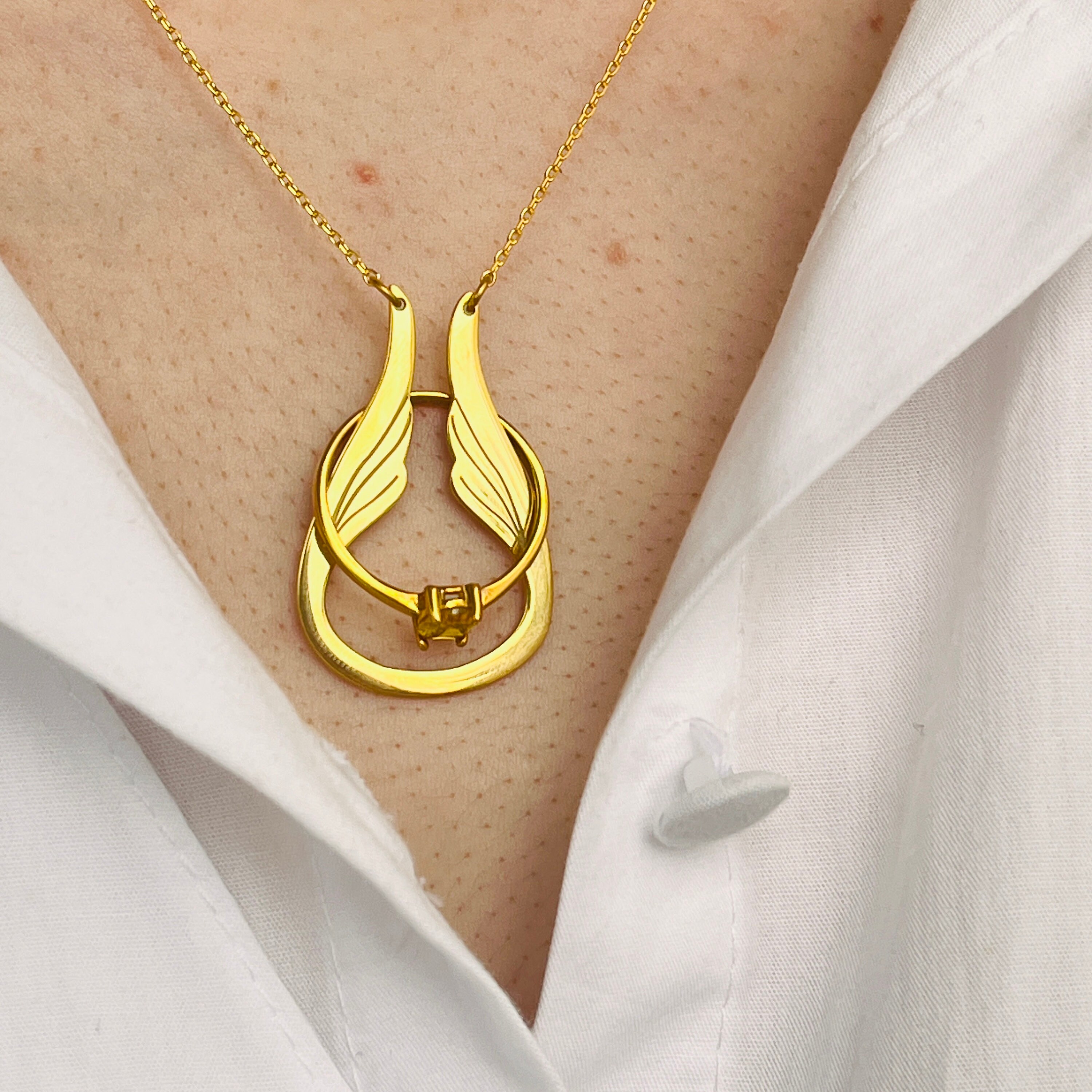 Dainty Ring Holder Necklace Personalized Ring Keeper Necklace Souvenir ...