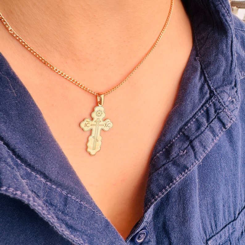 Christian Eastern Orthodox Cross Necklace IC NC NIKA Religious Jewelry ...