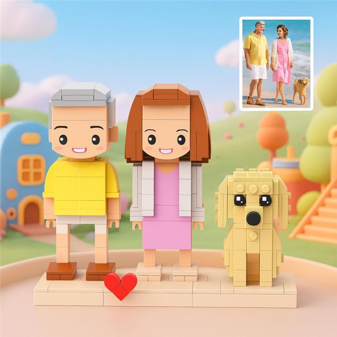 Custom Couple Mini Figures: Personalized Building Block Gift, Handmade ...
