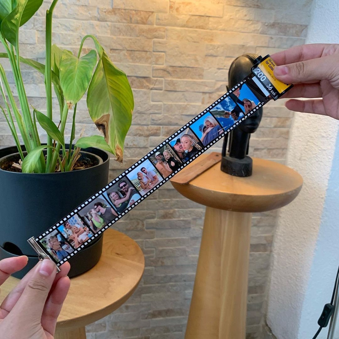 5-20 Photos Custom Film Roll Keychain Gift - Personalized Photos Film ...