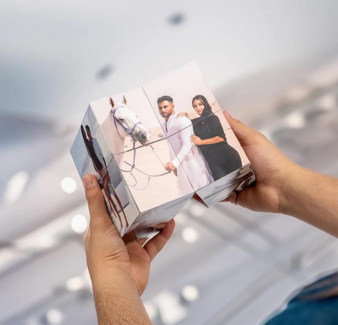 Custom Photo Cube | 3D Photo Cube | Picture Rubiks Cube | Wedding Photo ...