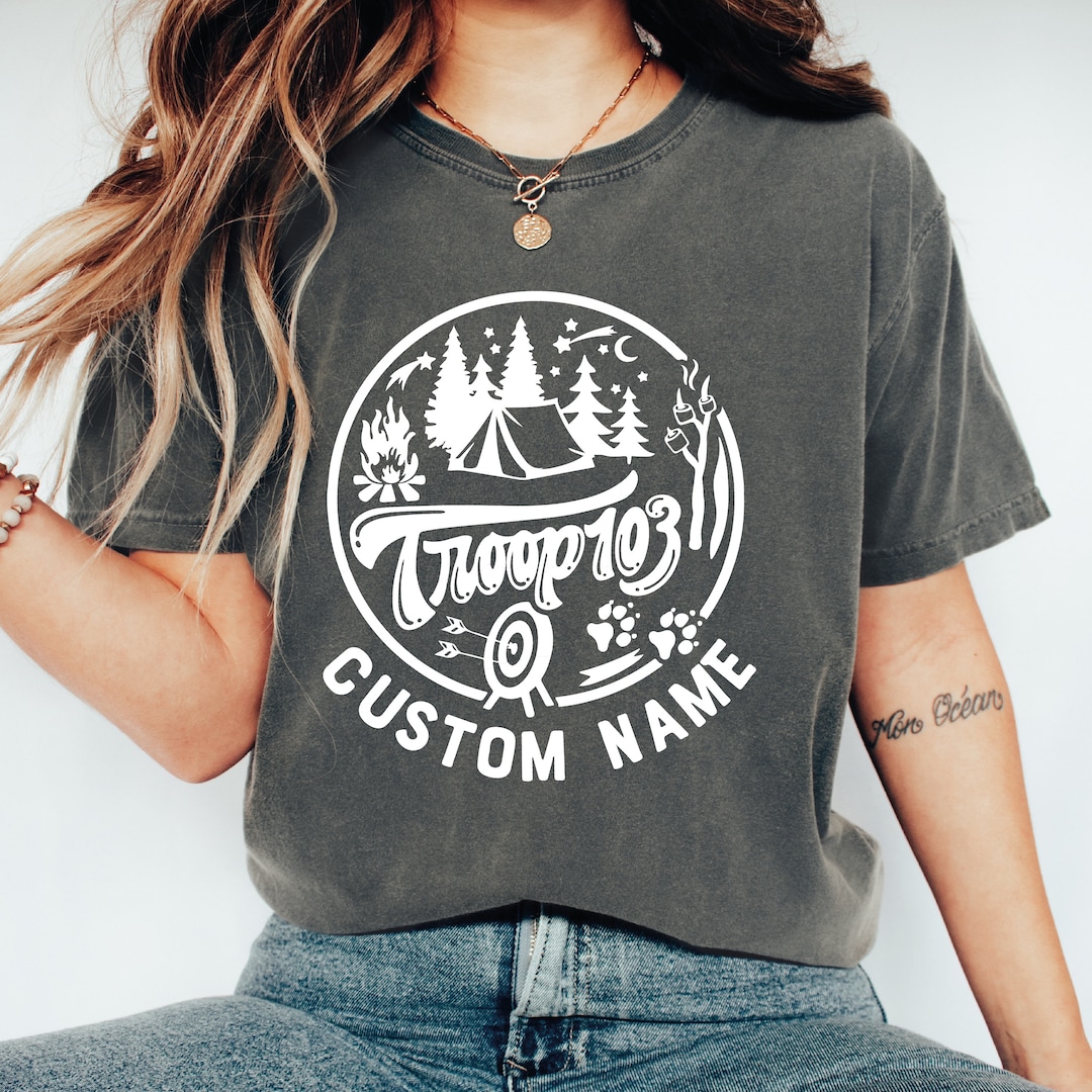 Custom Troop Camping Shirt, Girl Scout Leader Tee - Etsy