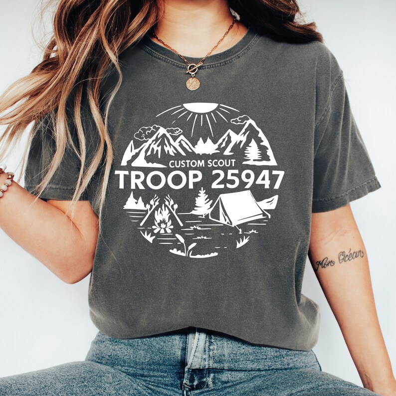 Custom Troop Scouts Shirts, Girl Leader Shirt, Scout Camping Shirt ...