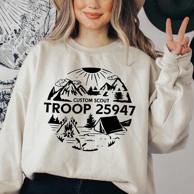 Custom Troop Scouts Sweathirts, Girl Leader Shirt, Scout Camping ...