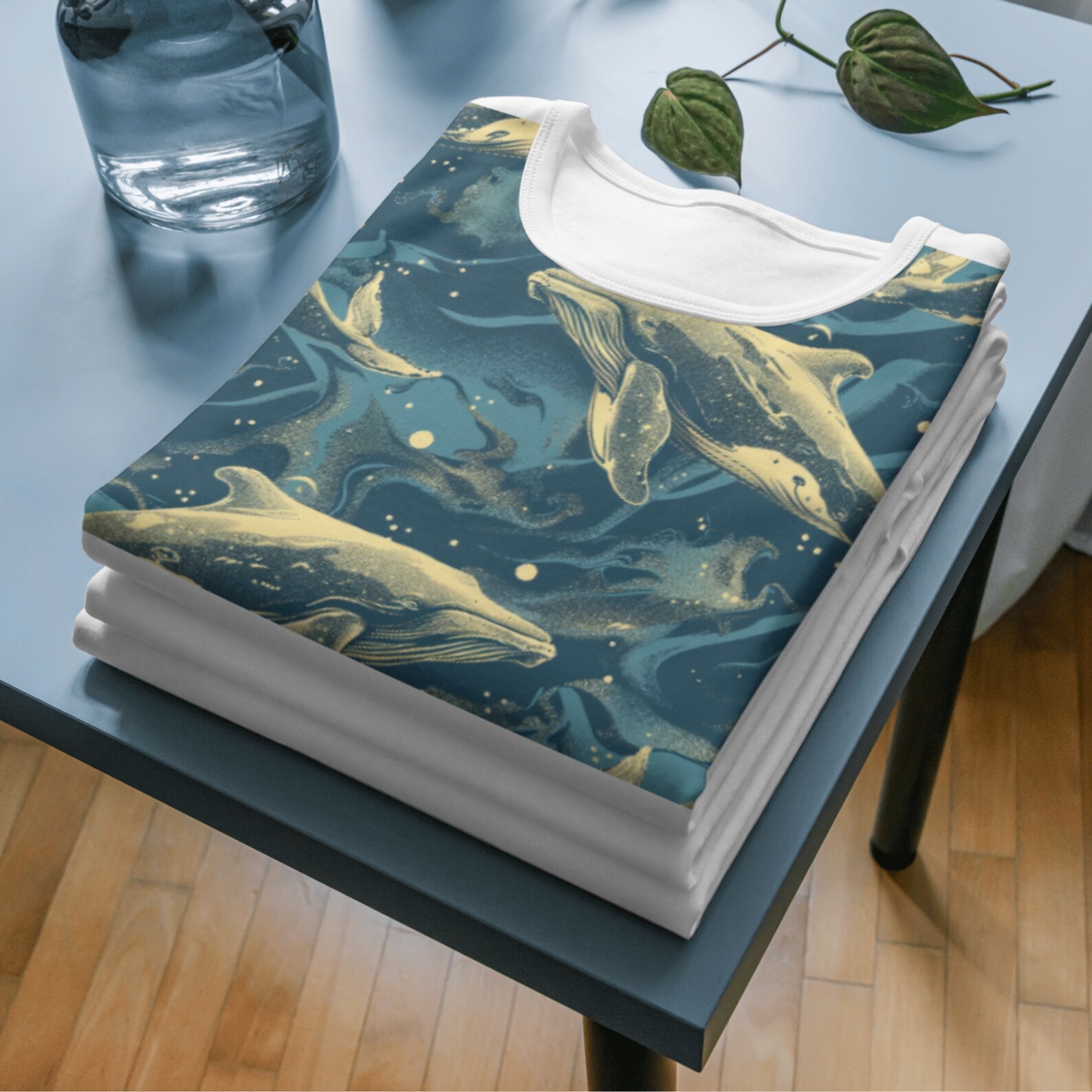 Whales and Ocean Retro Color Seamless Pattern, Whale Fabric Pattern ...