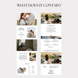 Elegant Canva Wedding Website Template, Digital Invitation, Wedding ...