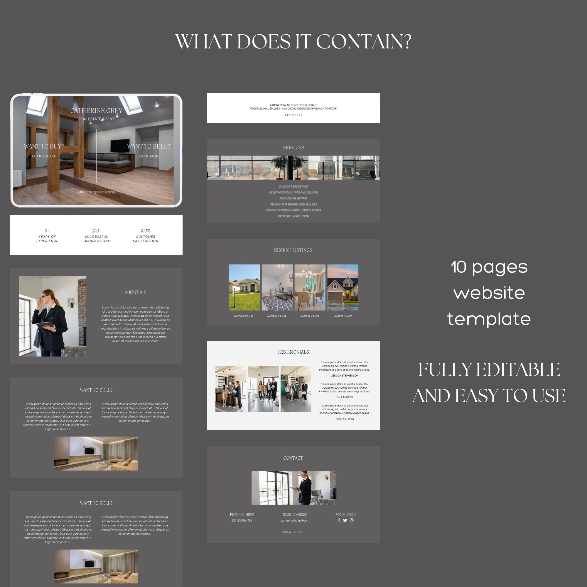 Luxury Real Estate Website Template, Realtor Website Template, Real ...