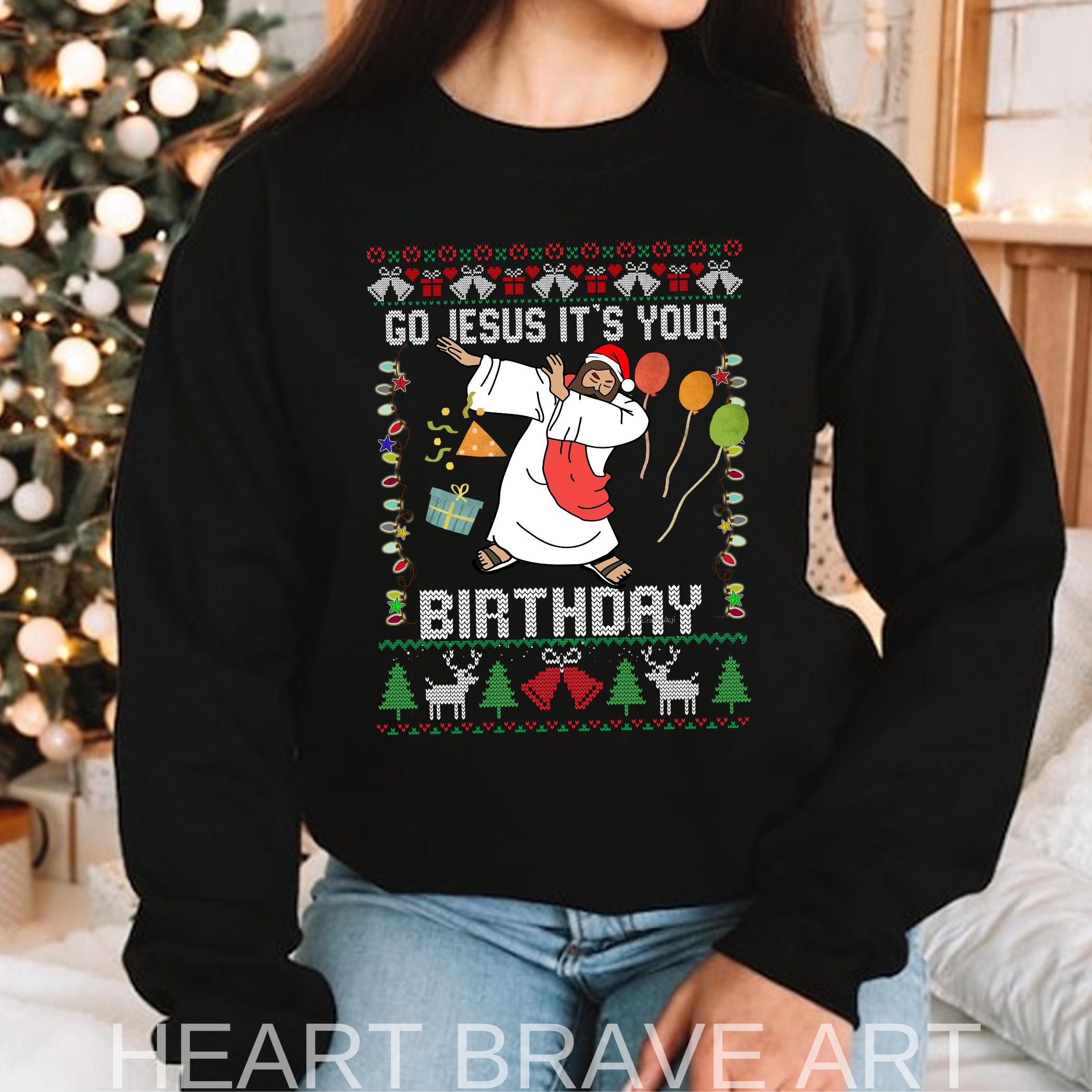 Go Jesus Its Your Birthday Sweater, Ugly Christmas Sweater, Happy ...